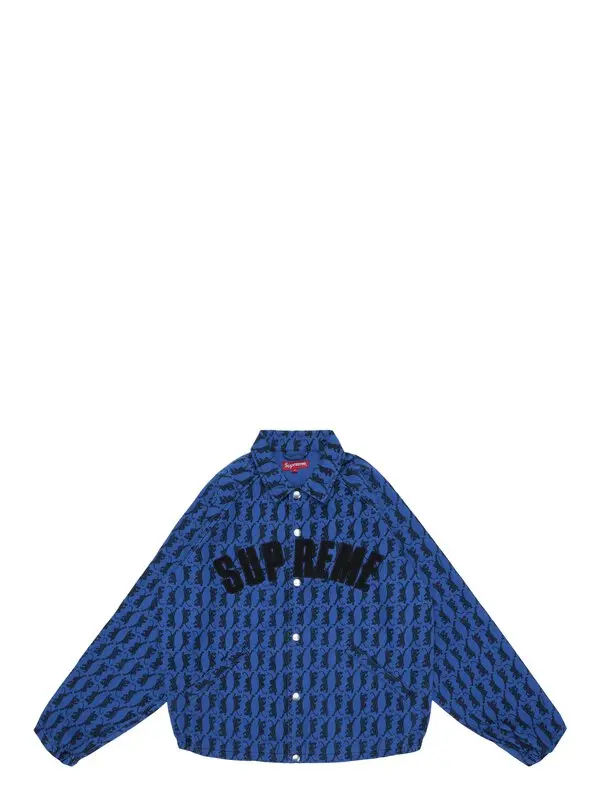 Supreme Snap Front Twill Jacket - Blue