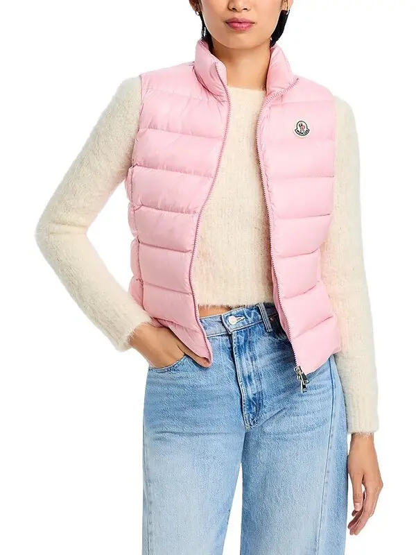 Moncler Ghany Down Puffer Vest - Light Pink