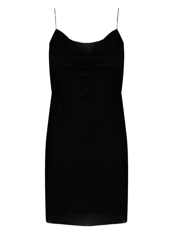 DION LEE Corset-style Velvet Minidress - Black