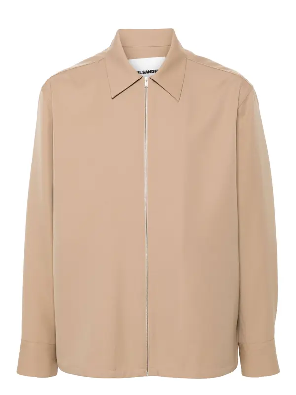JIL SANDER Wool Overshirt - Brown
