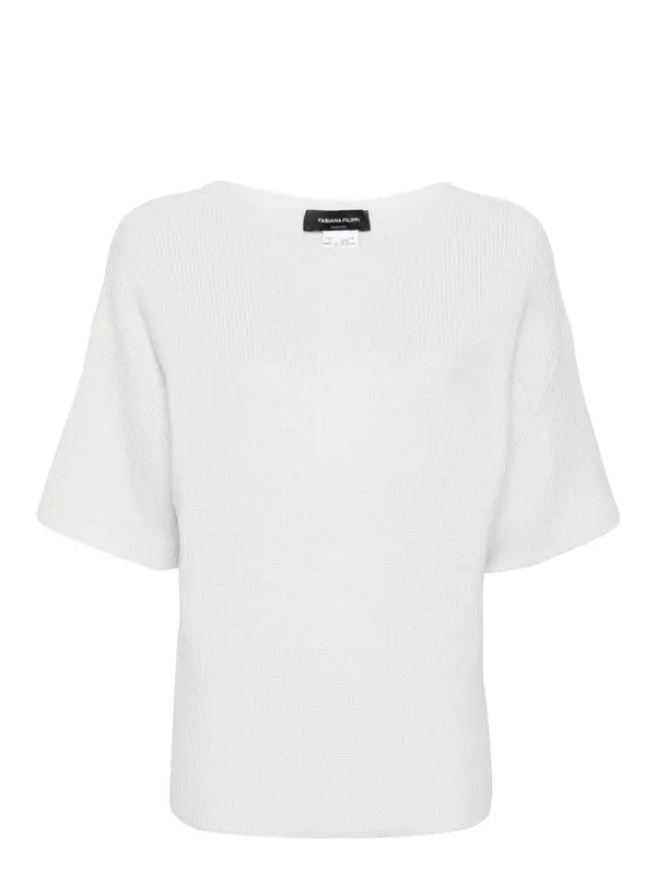 Fabiana Filippi Lurex Detail Jumper - White