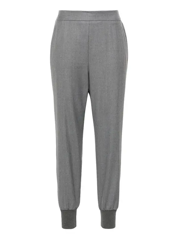 Stella McCartney Wool Tapered Trousers - Grey