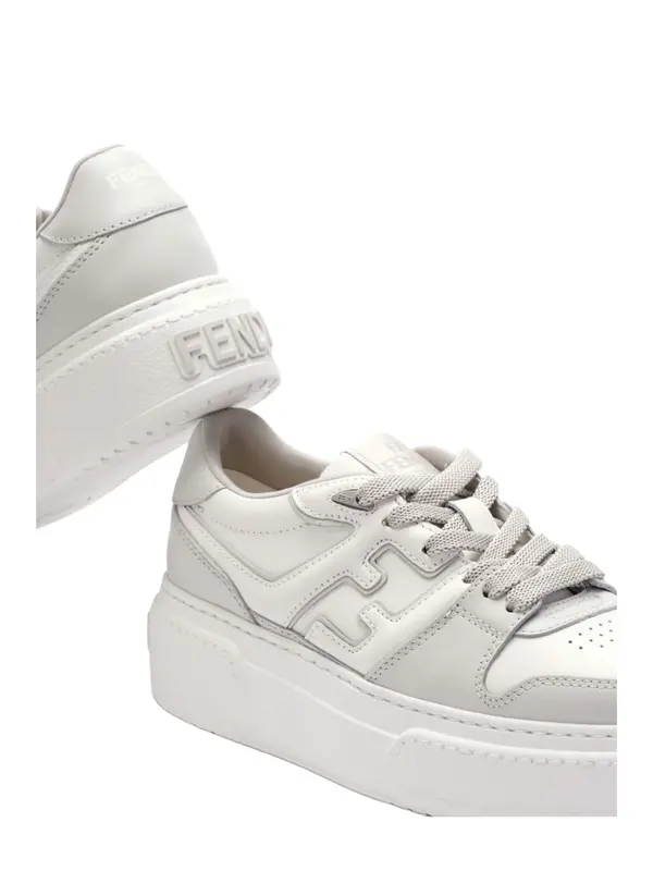 Fendi Match Leather Sneakers - Grey