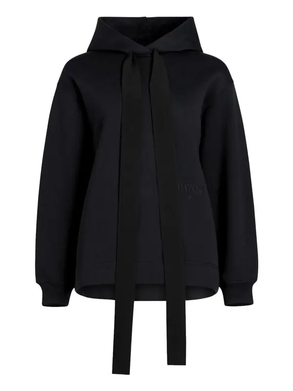 PATOU Archive Grosgrain Hoodie - Black
