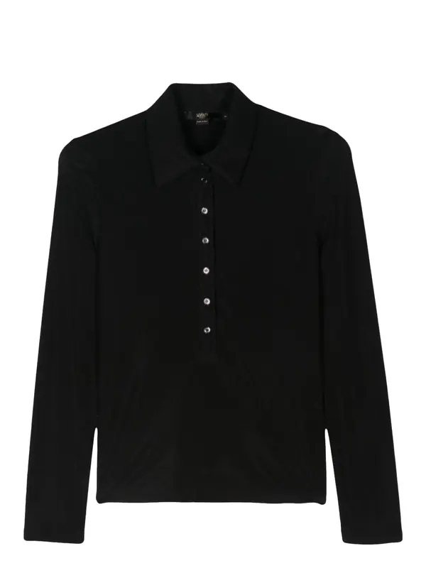 Seventy Jersey Polo Top - Black