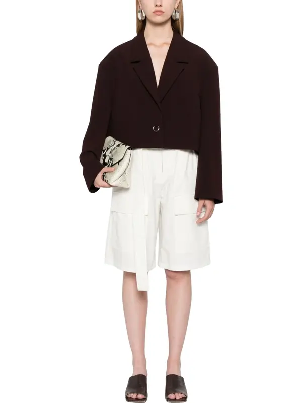 JIL SANDER Water-repellent Cotton Shorts - Neutrals