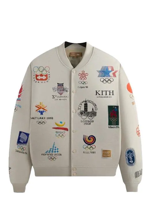 Kith Olympics Heritage Marvin Bomber Jacket - Sandy Heather