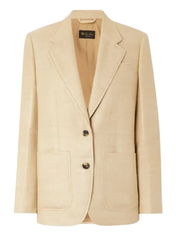 Loro Piana Maria Silk-tweed Blazer - Neutrals