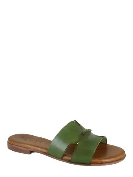 ARTISAN CRAFTED BY ZIGI Allony Leather Flat - Olive Leather