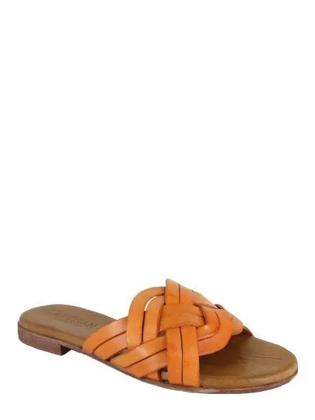 ARTISAN CRAFTED BY ZIGI Arutzy Slide Sandal - Burnt Orange Leather