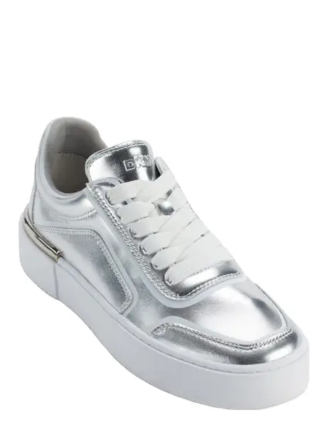 Dkny Baylor Platform Sneakers - Silver/white