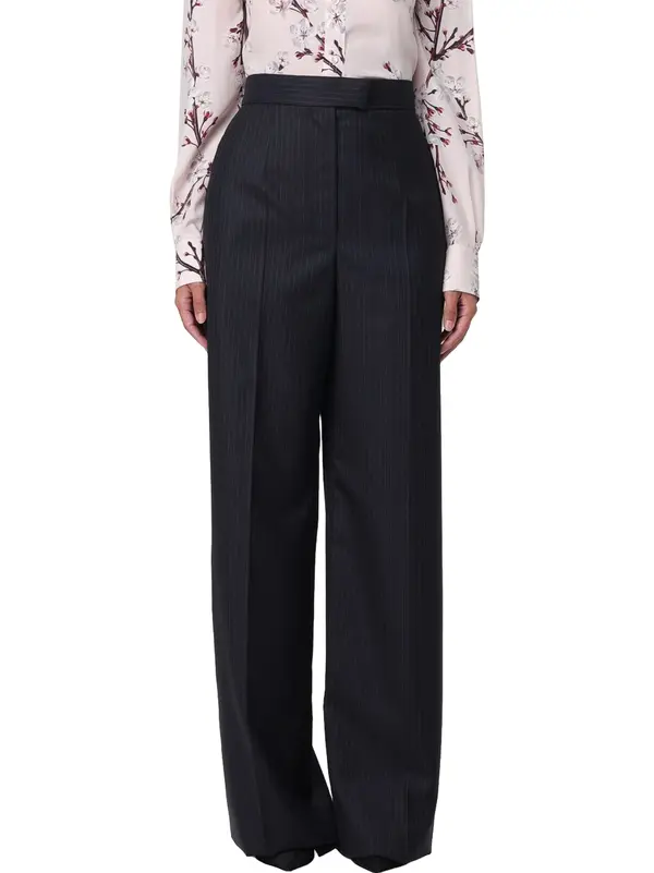 Alexander McQueen Wide Leg Pants - Navy