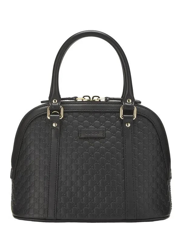 Gucci Microguccissima Leather Dome Bag - Black
