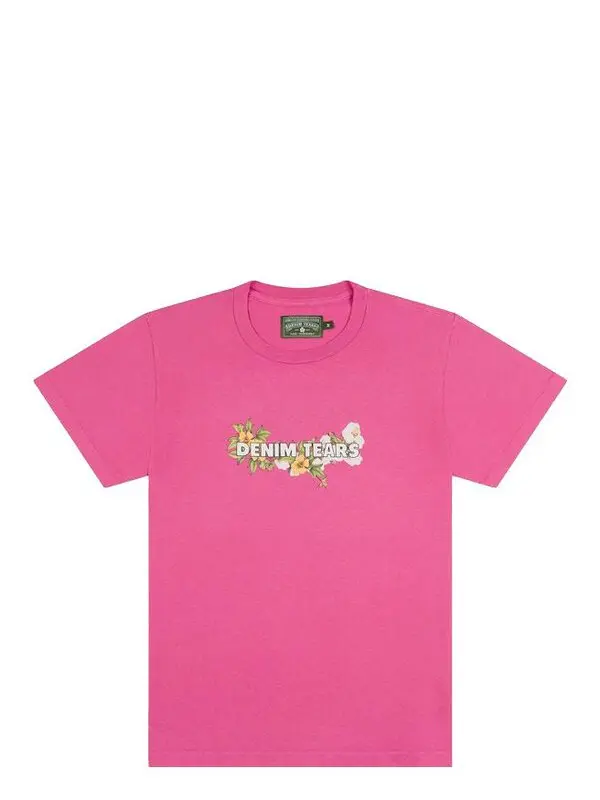 DENIM TEARS Logo Tee Shirt - Pink