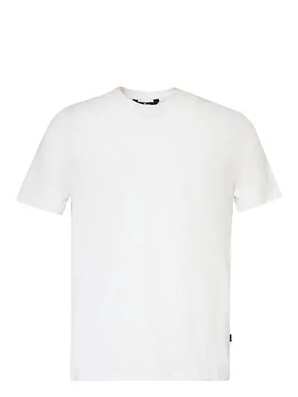 7 For All Mankind Luxe Crew-neck Regular-fit Stretch-cotton T-shirt - White