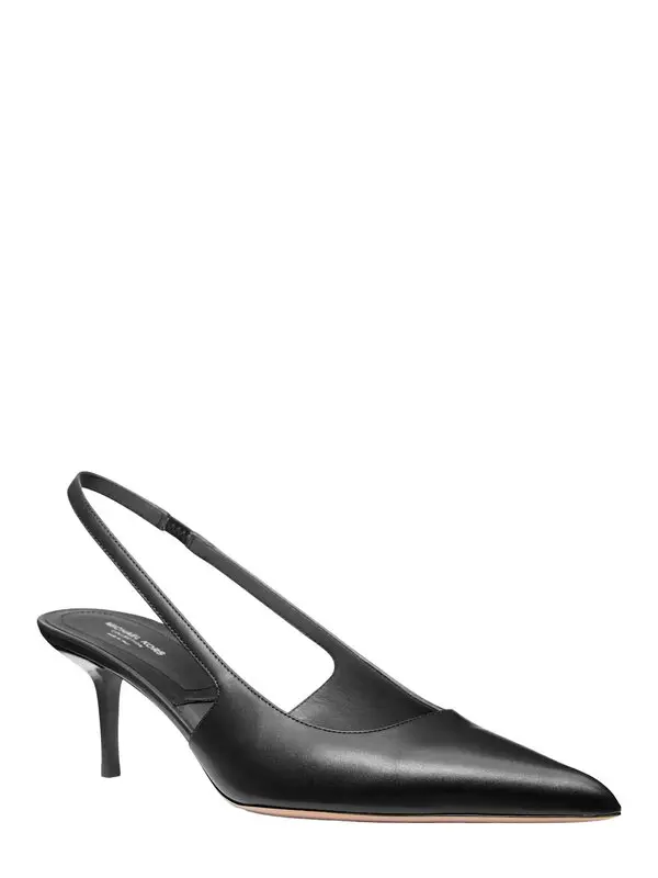 Michael Kors Emma Leather Slingback Pumps - Black