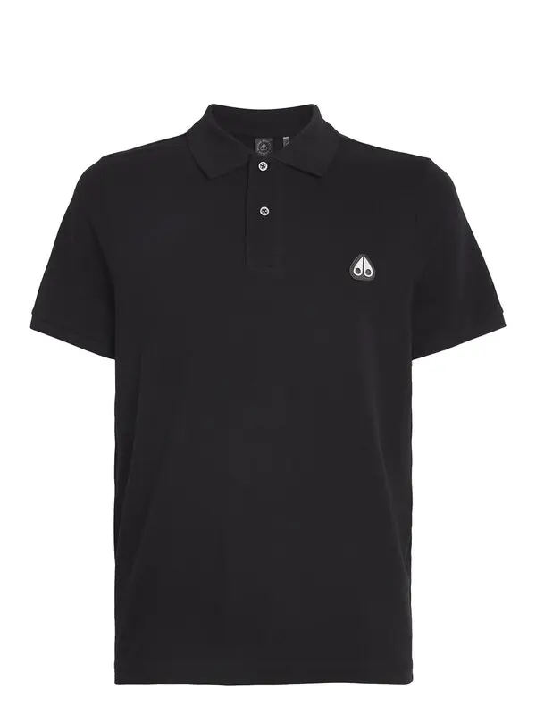 Moose Knuckles Logo Polo Shirt - Black