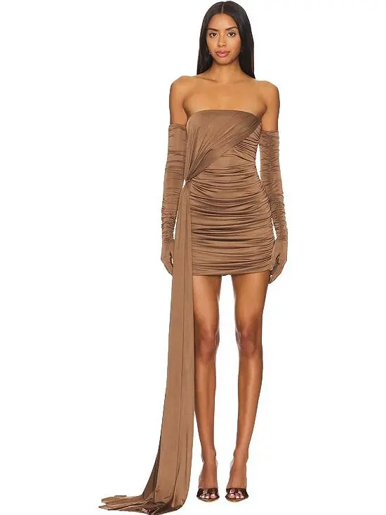 MOTHER OF ALL Delores Mini Dress - Brown
