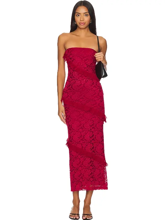 MORE TO COME Xandra Maxi Dress - Red