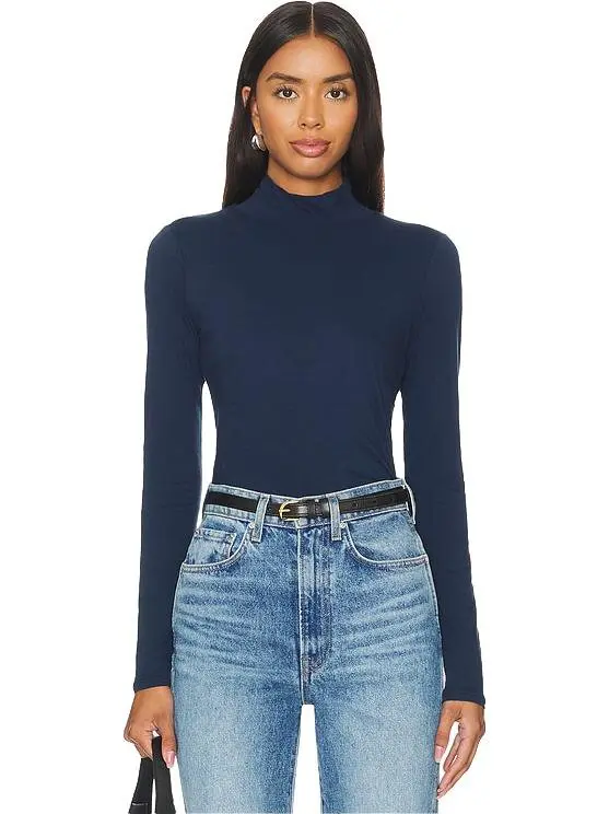 Velvet By Graham & Spencer Nadene Turtleneck Top - Midnight