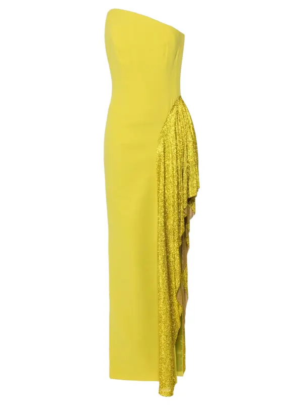 JEAN-LOUIS SABAJI Crystal-embellished Gown - Yellow