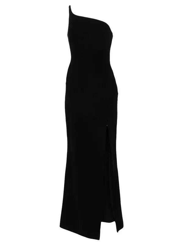 JEAN-LOUIS SABAJI Sequined One-shoulder Gown - Black