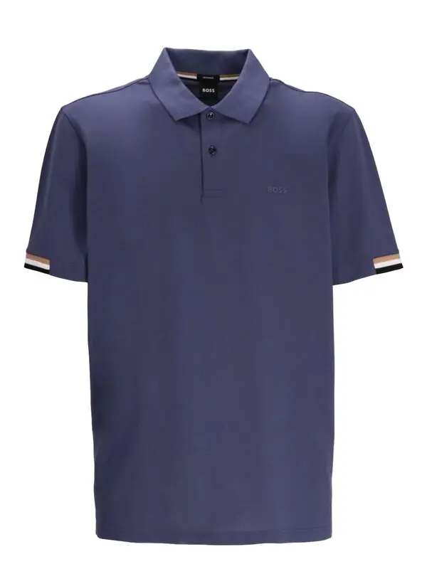 BOSS Logo-emed Polo Shirt - Blue