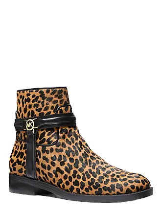 Michael Kors Mindy Leopard Print Calf Hair Boots - Brown