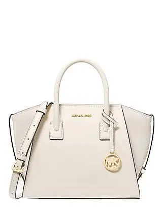Michael Kors Avril Small Pebbled Leather Satchel - Natural