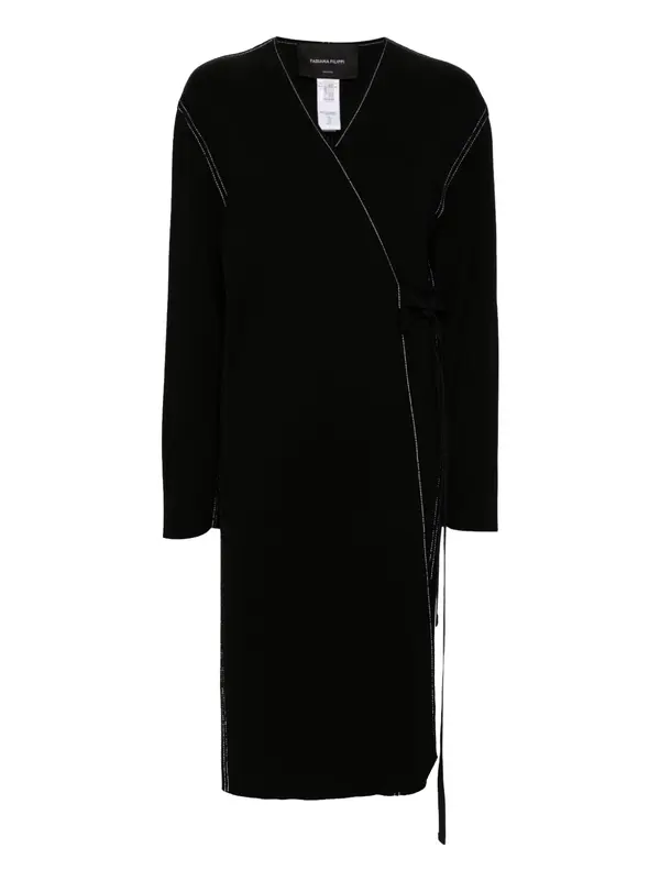 Fabiana Filippi Merino Wool Coat - Black