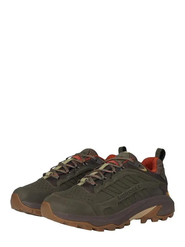 Merrell Moab Speed 2 Leather Waterproof Athletic Shoes - Olive