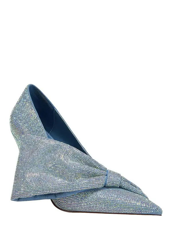 AZALEA WANG Geovanni Pointed Toe Pump - Denim