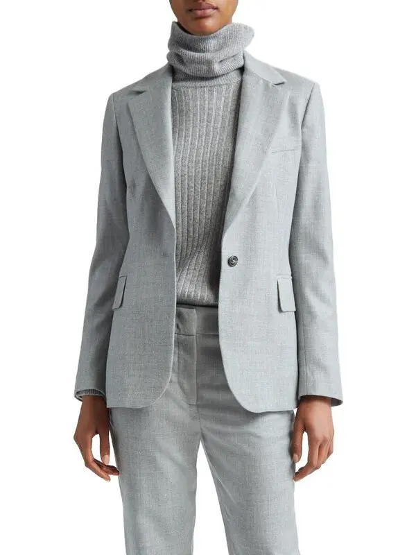 Eleventy Sparkle Wool-blend Blazer - Grey
