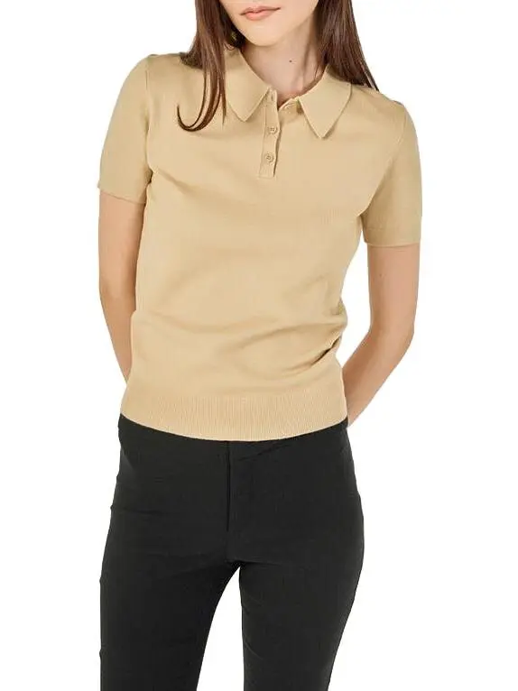 Endless Rose Polo Sweater - Tan