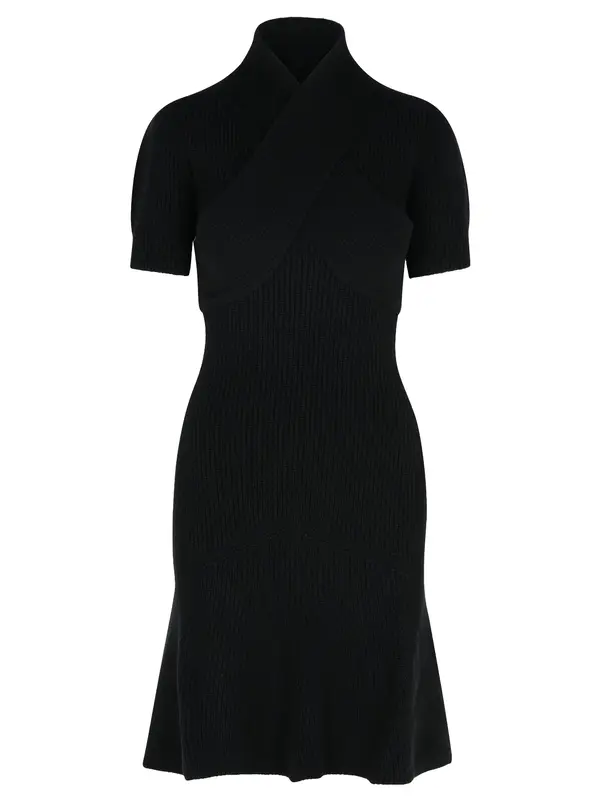 Patou Merino Wool-blend Dress - Black