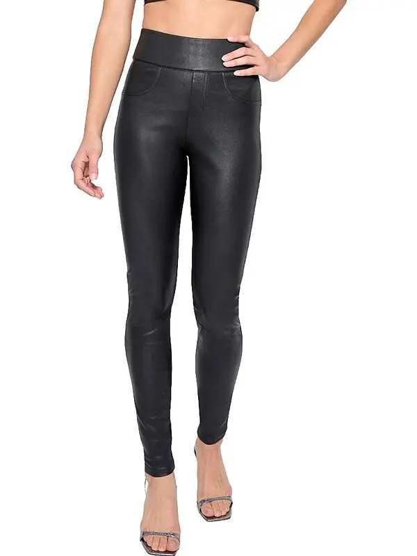 AS By DF Gigi Stretch Leather Leggings - Black