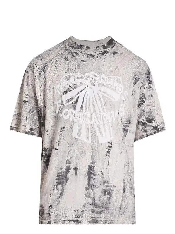 Acne Studios Exford U Bow Logo Cotton T-shirt - Black