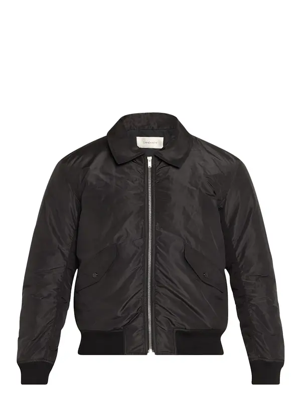 Saint Laurent Taffeta Bomber Jacket - Nero