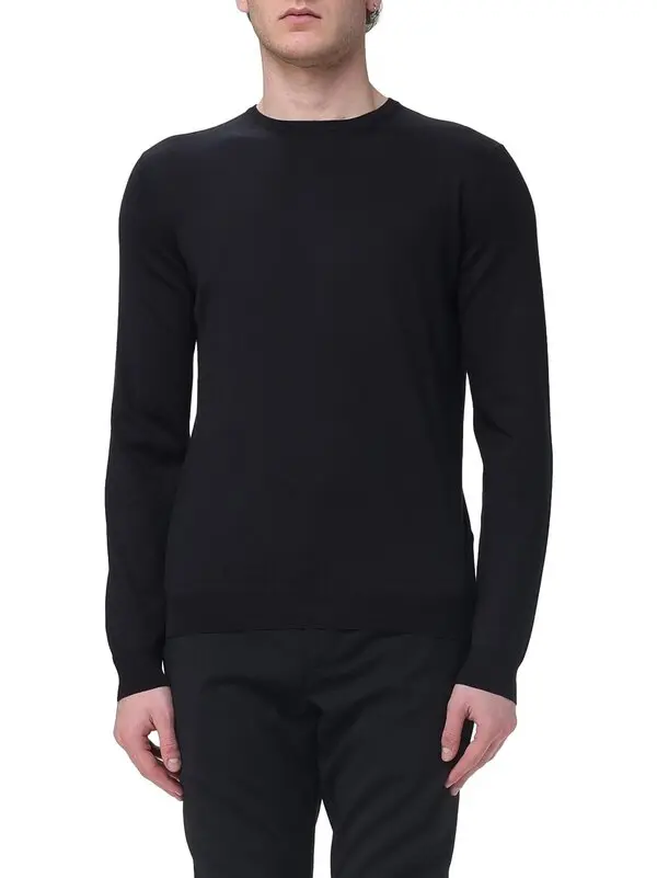 Giorgio Armani Wool Crew Neck Pullover - Black