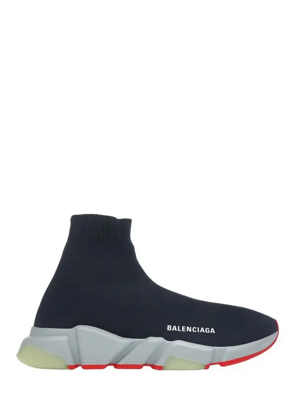 Balenciaga Speed Trainer Sneakers - Navy Blue/red