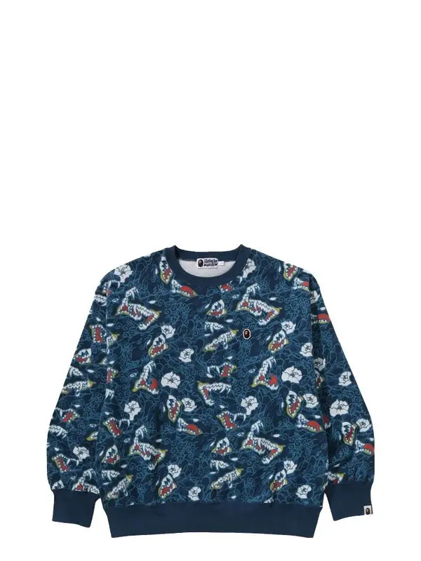 BAPE Relaxed Fit Crewneck Sweatshirt - Blue