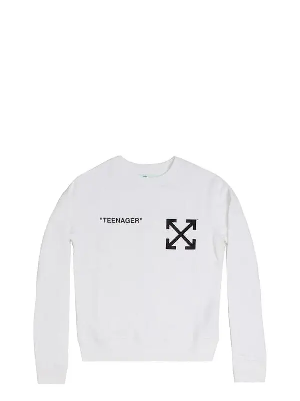Off-White Flamed Bart Crewneck Sweatshirt - White