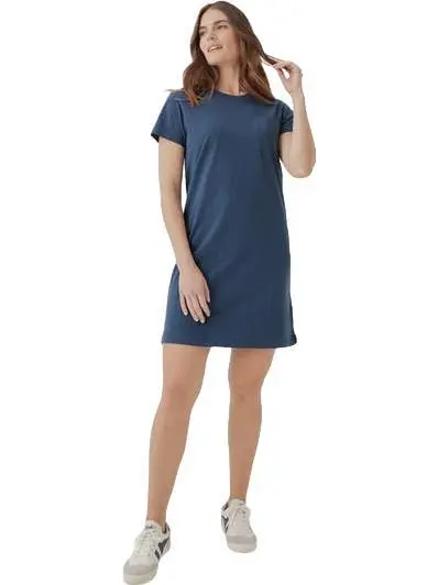 PACT Organic Softspun Tee Dress - French Navy