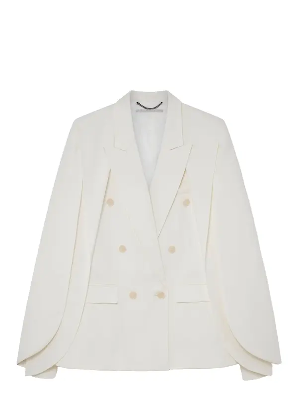 Stella McCartney Cape-style Wool-blend Blazer - White