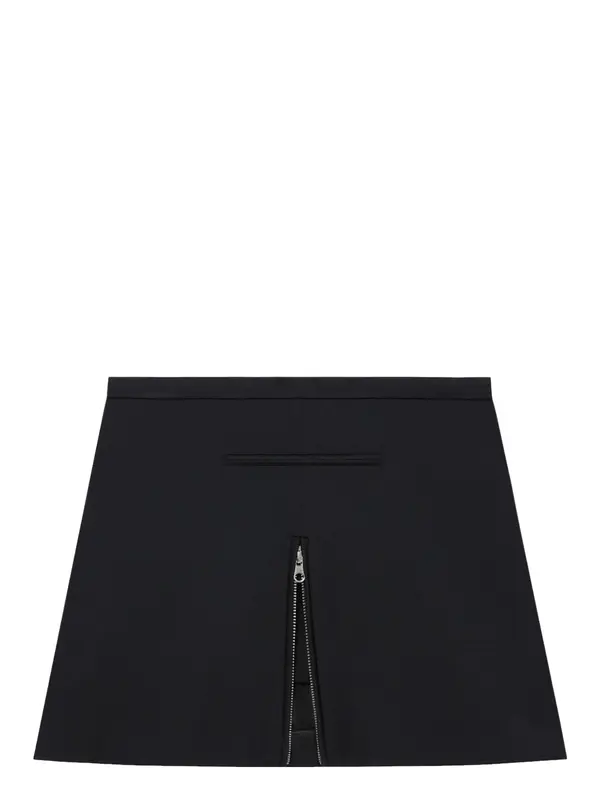 COURREGES Zip-detail Twill Miniskirt - Black