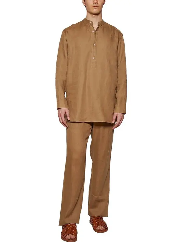 Loro Piana Jeri Linen Shirt - Brown