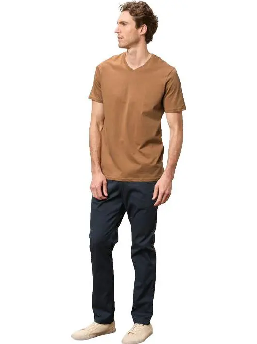 PACT Organic Softspun V-neck Tee - Brown Sugar