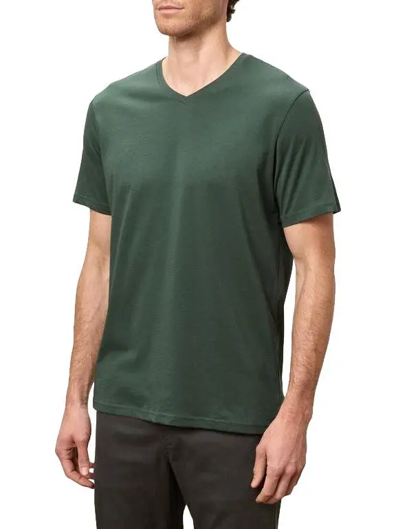 PACT Organic Softspun V-neck Tee - Pine Green
