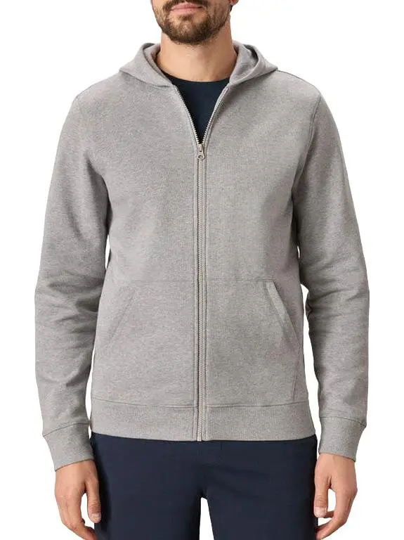 PACT Organic Brushed Fleece Zip Hoodie - Heather Grey