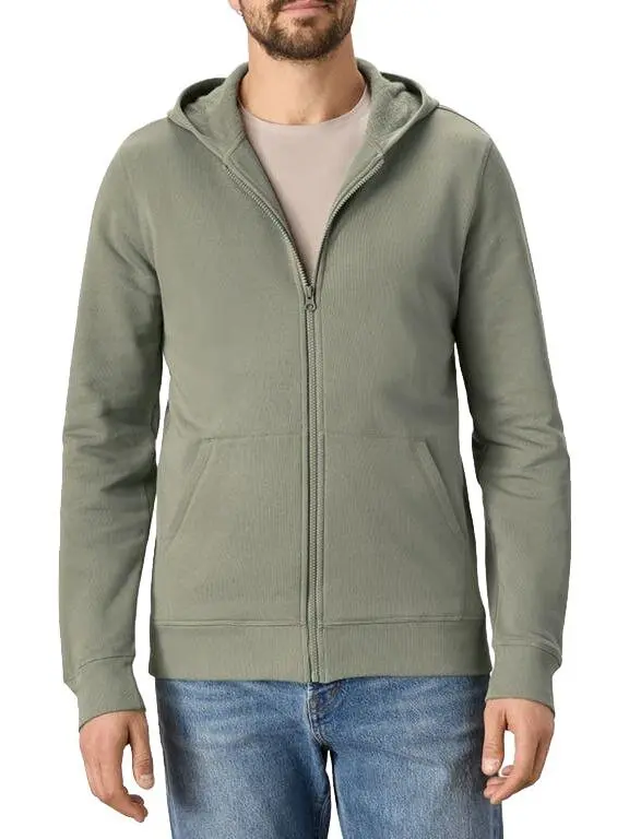 PACT Organic Brushed Fleece Zip Hoodie - Shadow